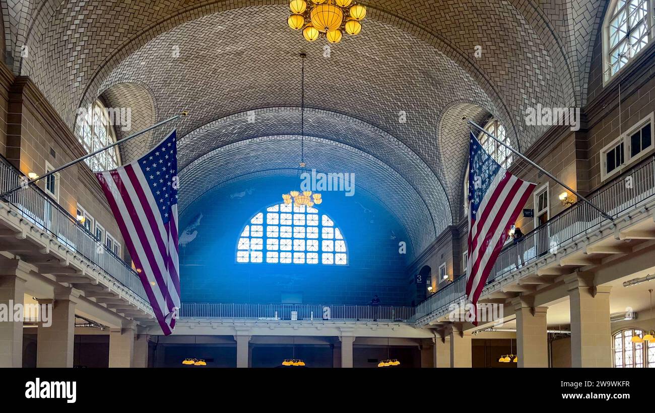 The Ellis Island Immigration Museum, which is the customs island of ...