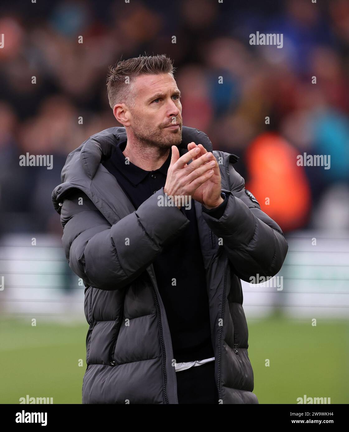 Luton, UK. 30th Dec, 2023. Rob Edwards manager of Luton Town during the ...