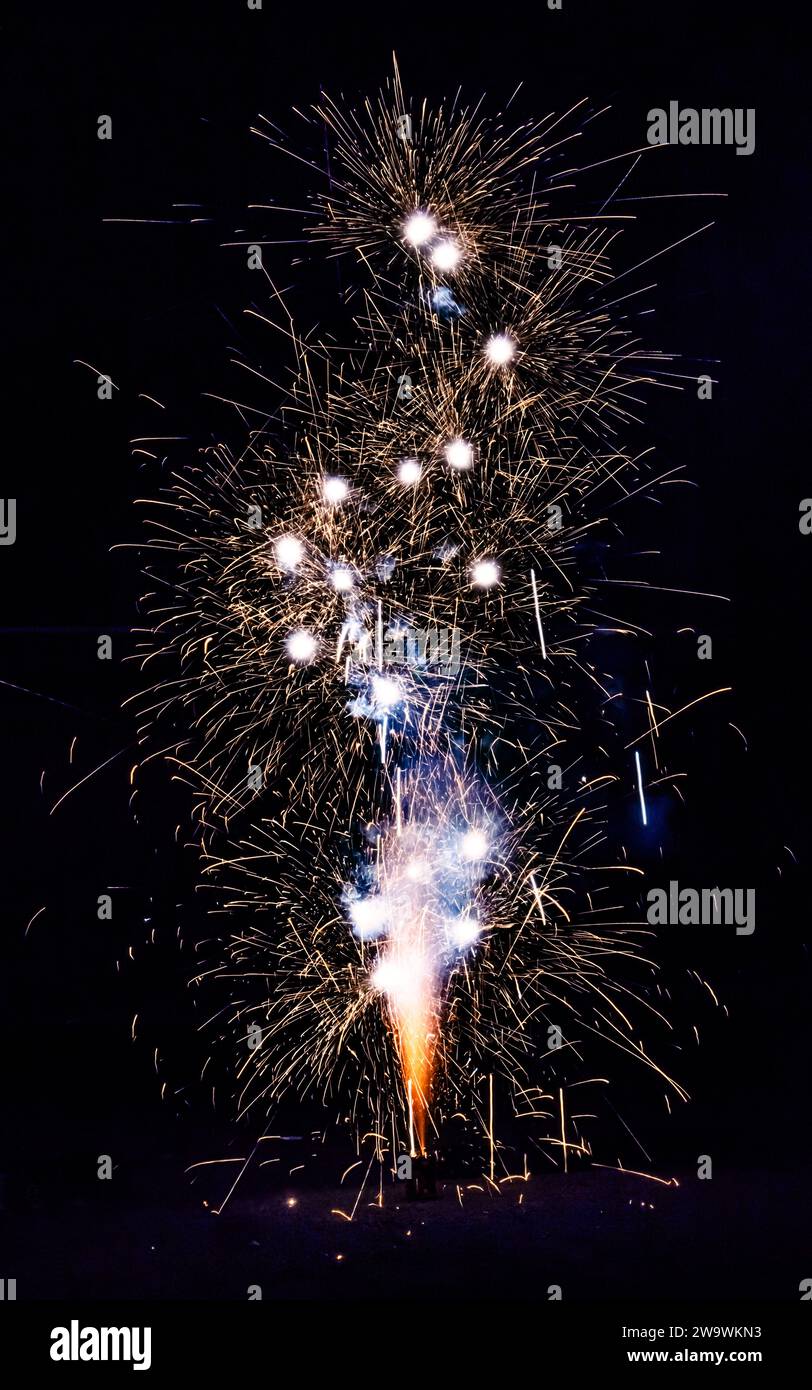 Fireworks Fountains to Do at Home on New Years Eve Stock Photo - Alamy