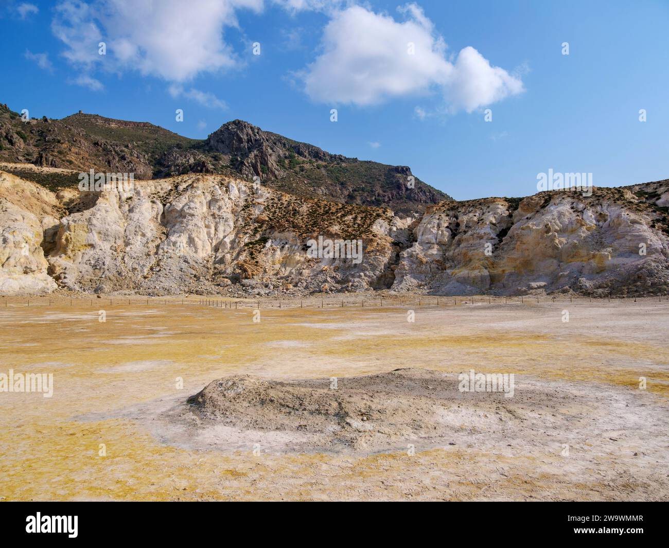 Stefanos Volcano Crater, Nisyros Island, Dodecanese, Greece Stock Photo ...