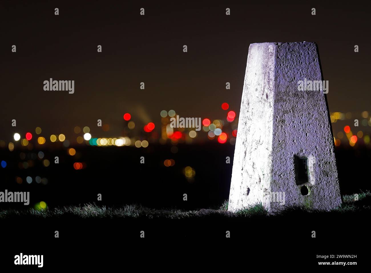 An Ordanance Survey Trig Point located at Rawdon Billing in Leeds,West ...