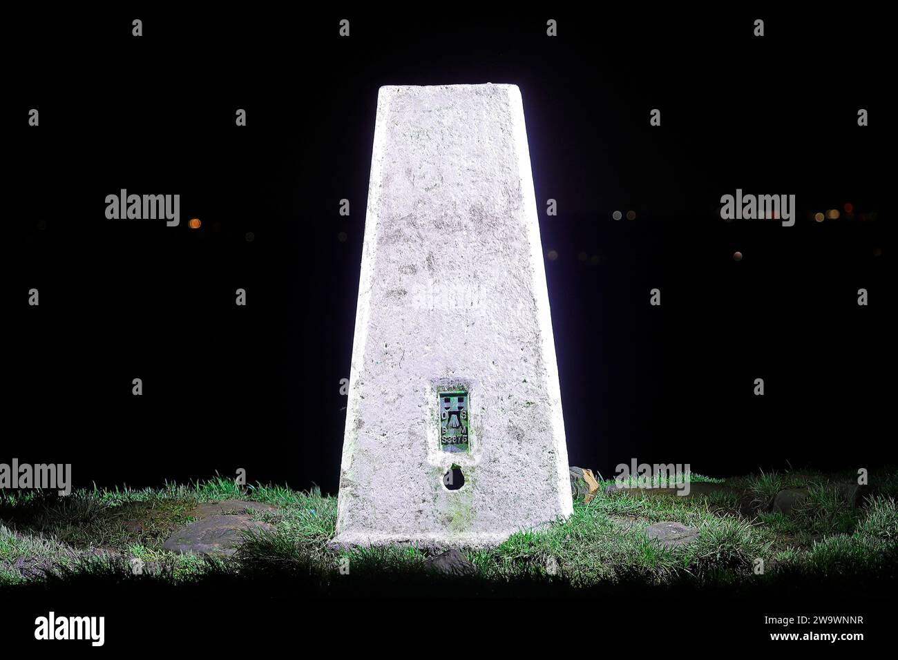 An Ordanance Survey Trig Point located at Rawdon Billing in Leeds,West ...
