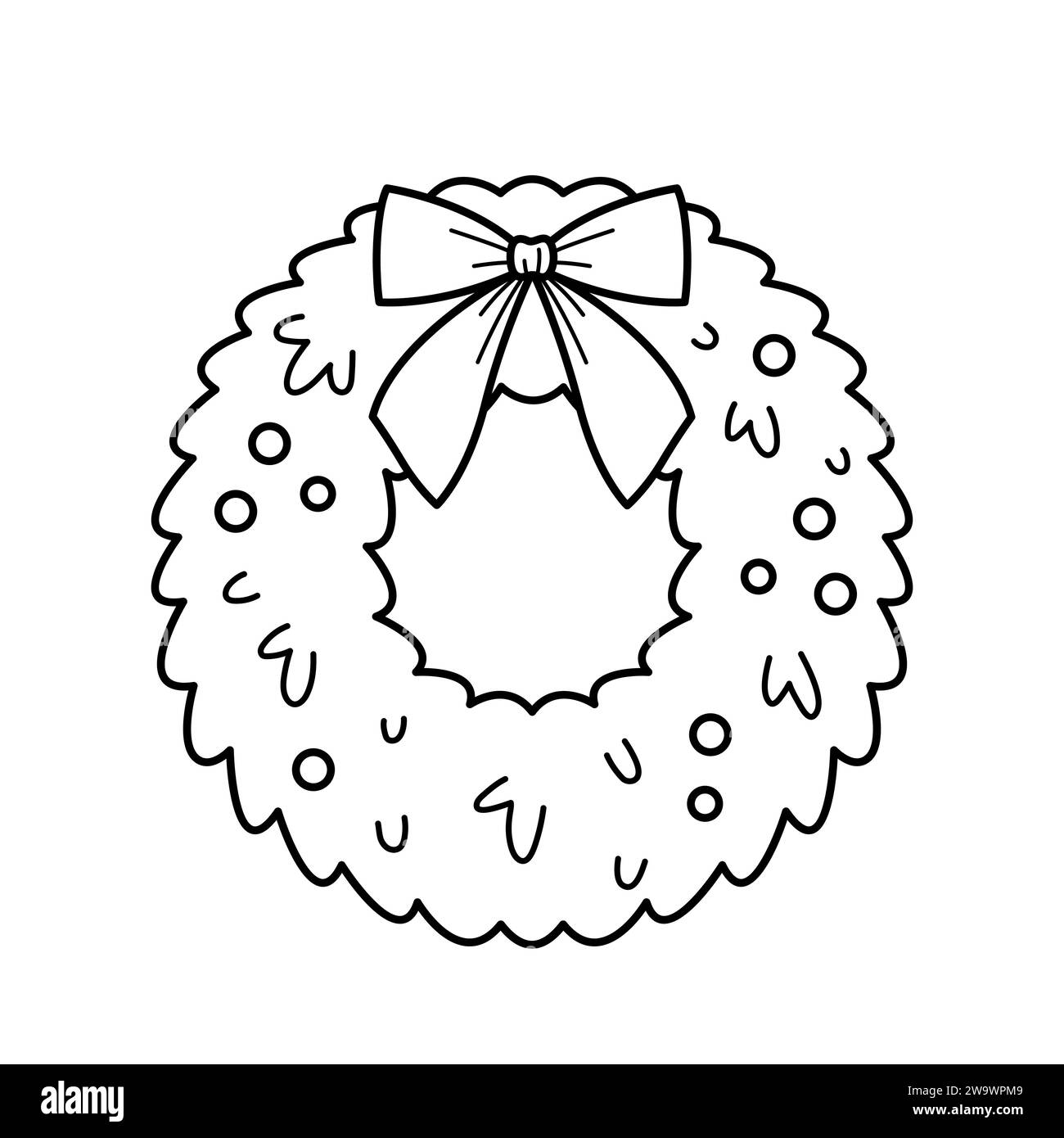 Wreath Black And White Drawing