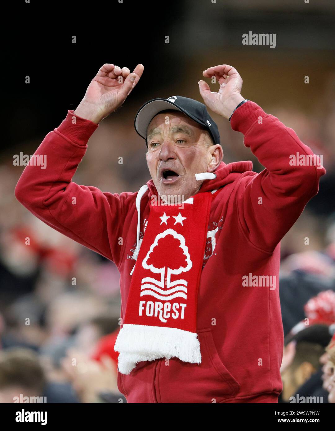 A Nottingham Forest fan celebrates after his side scored their first ...