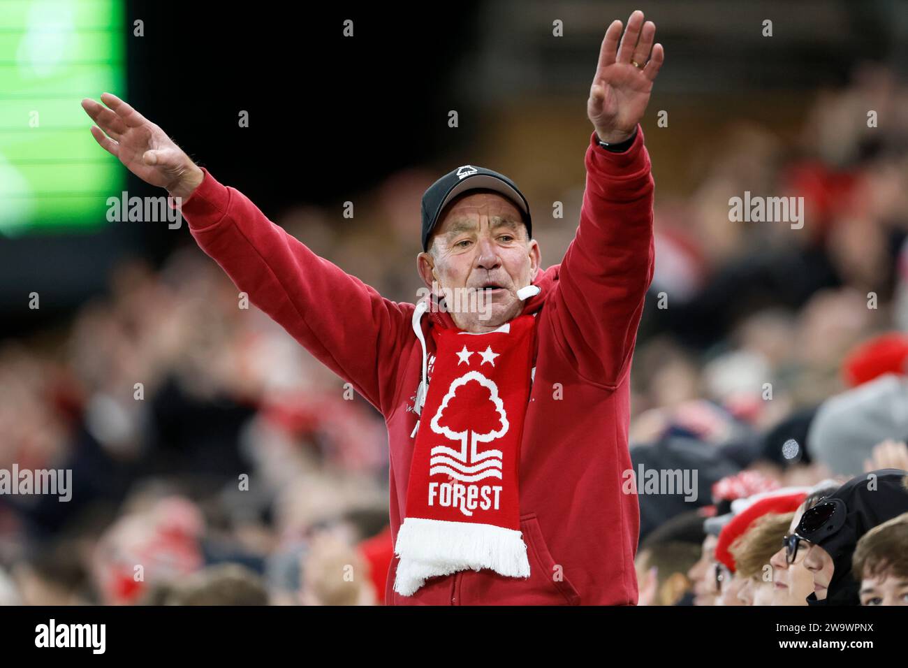 A Nottingham Forest fan celebrates after his side scored their first ...