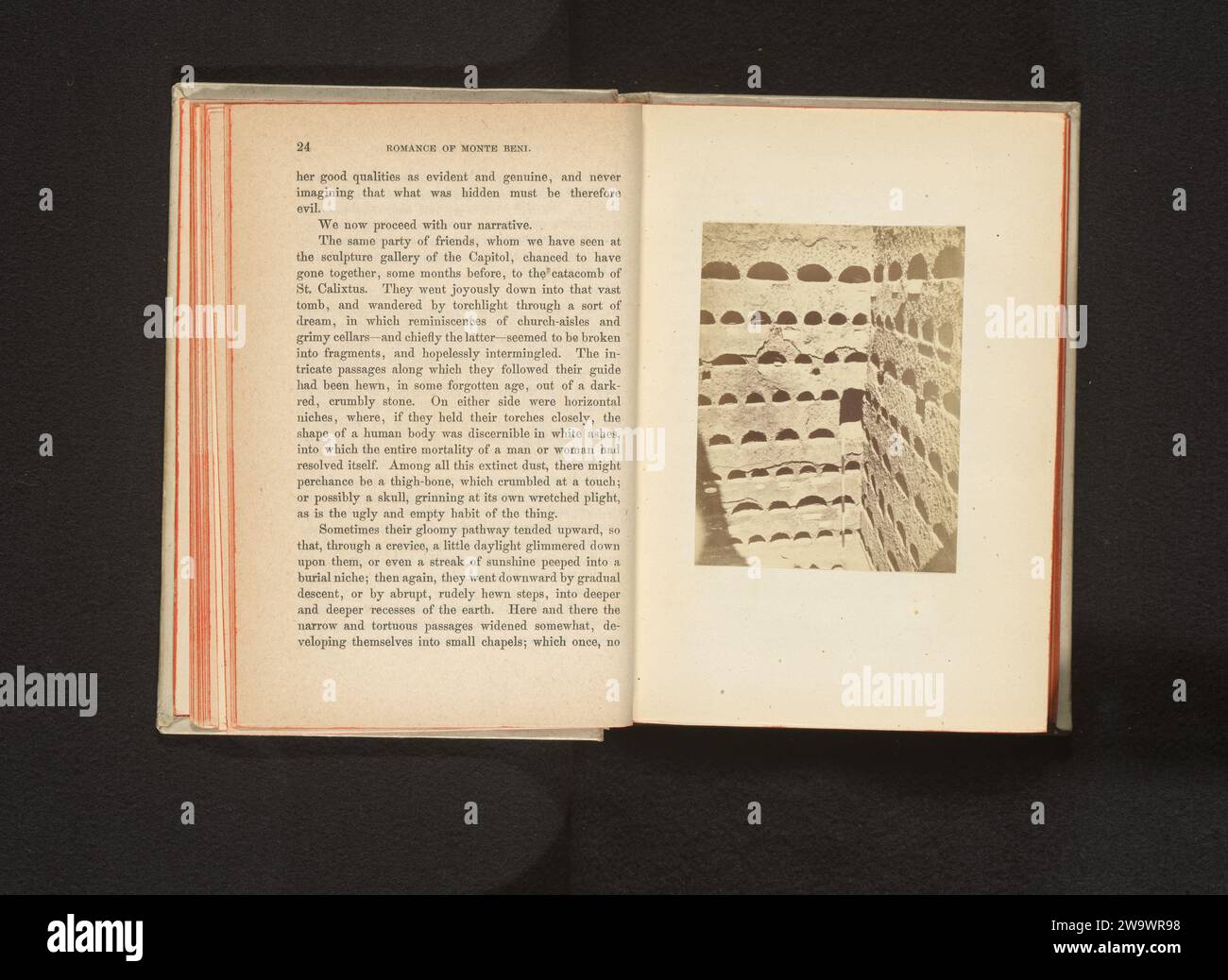 Graves in the wall, presumably in the catacombs of Sint-Calixtus in ...