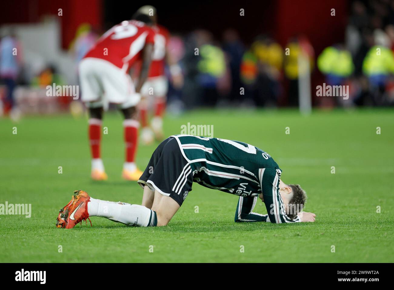 Manchester United's Alejandro Garnacho reacts after his side conceded ...