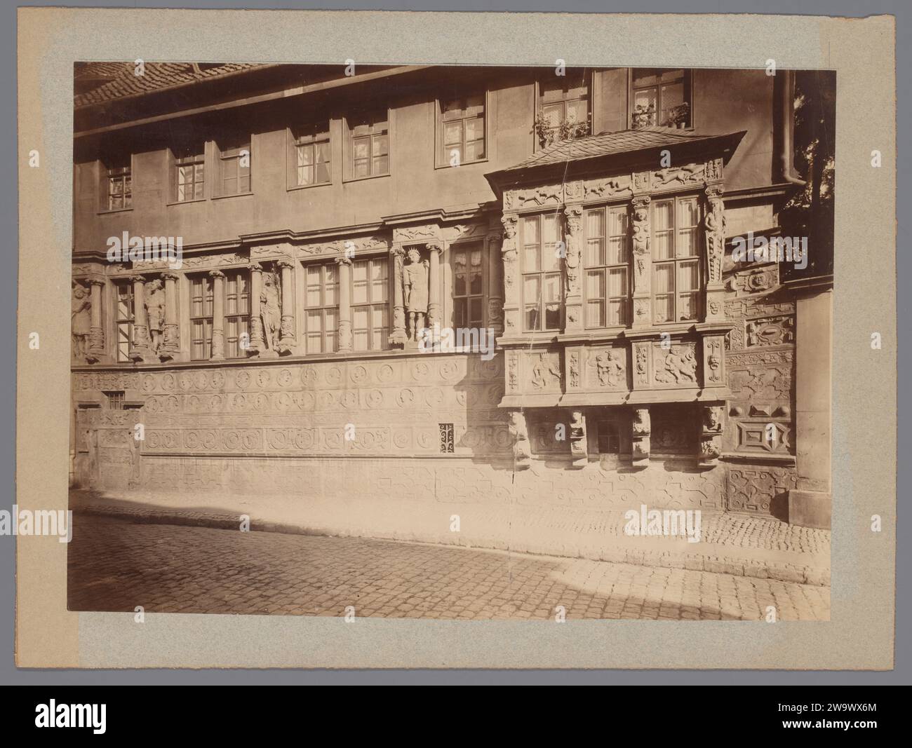 View of reliefs around the windows of a building, Anonymous, 1850 ...