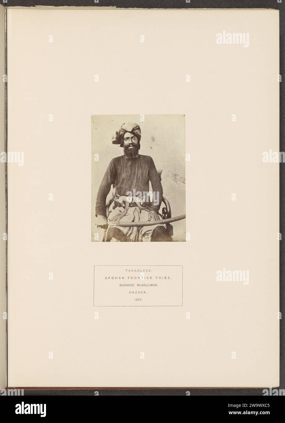 Portrait of an unknown man from the Tanoli tribe from Hazara with a ...