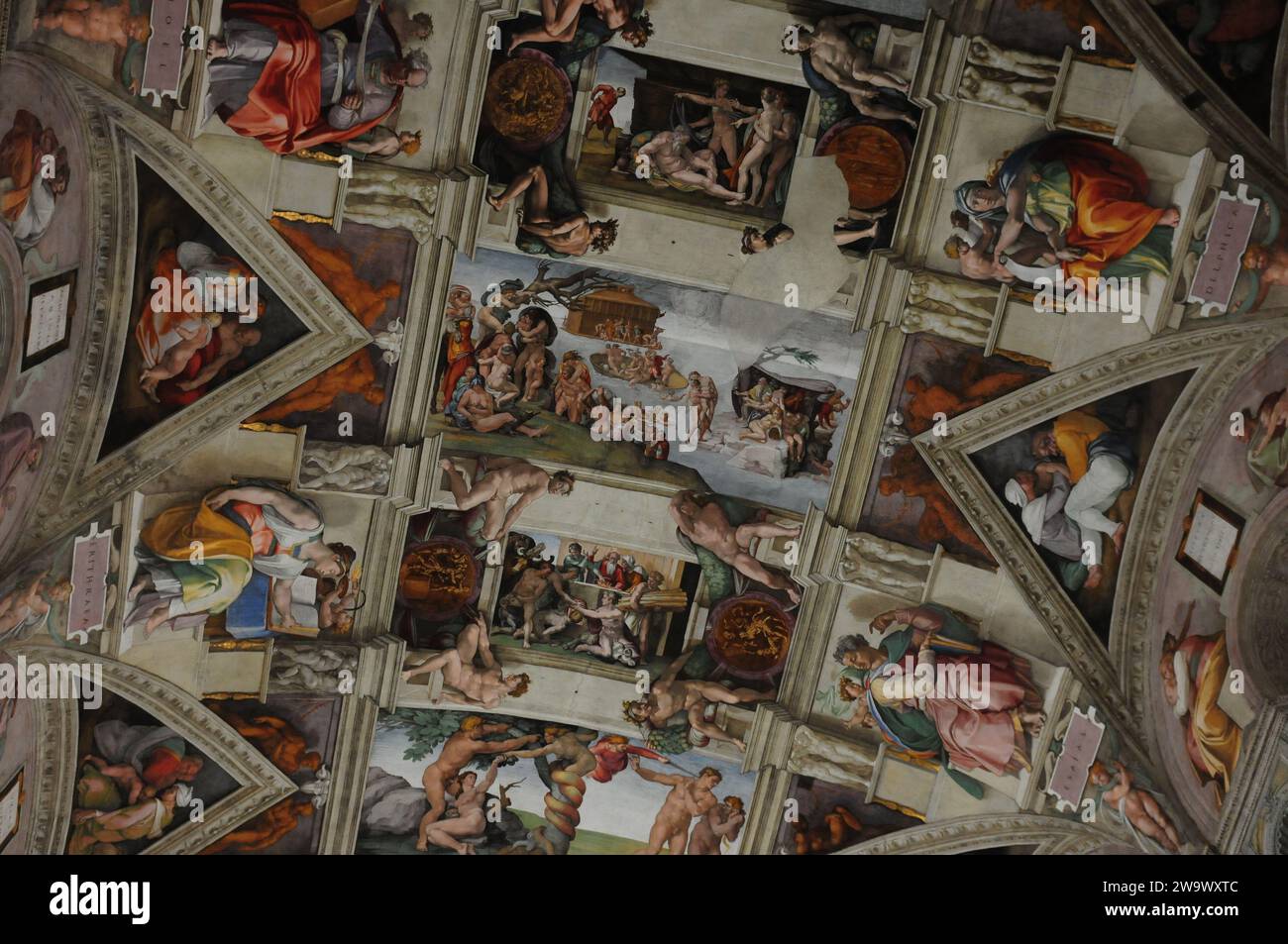 The Famous Paintings On The Ceiling Of The Sistine Chapel In Rome Italy ...