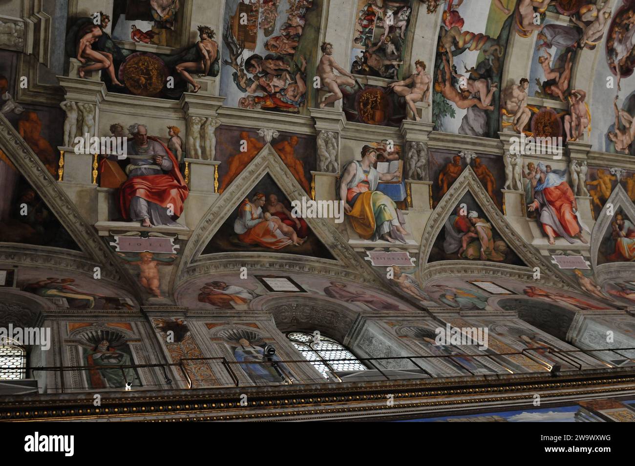 Paintings From Famous Painter Michelangelo On The Ceiling Of The ...