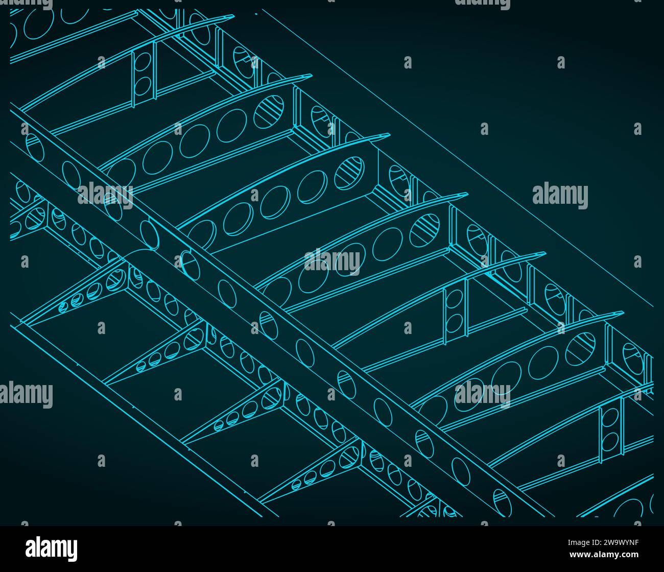 Stylized vector illustration of Aircraft Wing Structure close up Stock Vector Image & Art - Alamy