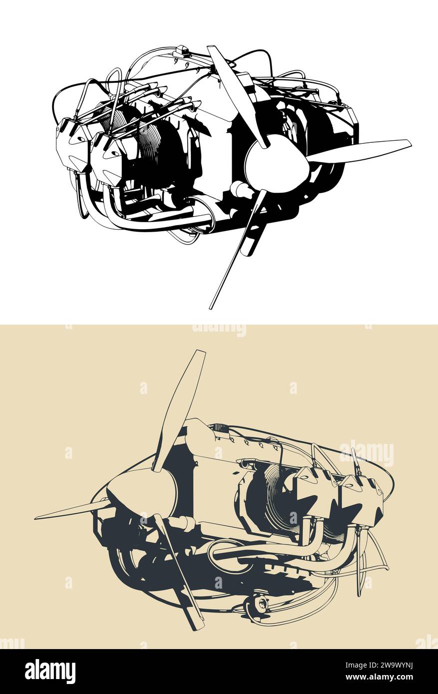 Opposed piston Stock Vector Images - Alamy