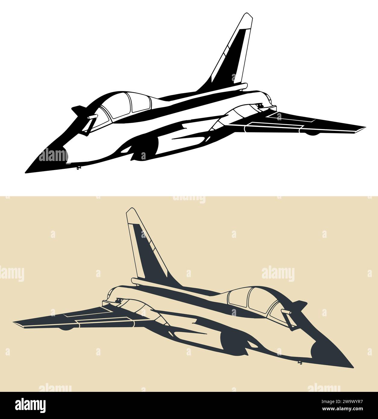 Stylized drawing of a modern military jet Eurofighter Typhoon Stock ...