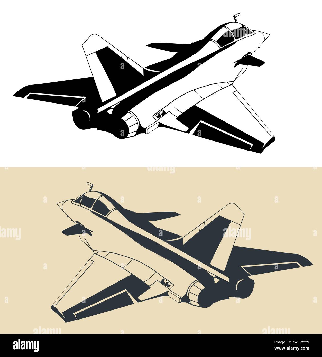 Stylized drawing of a modern military jet Eurofighter Typhoon Stock ...