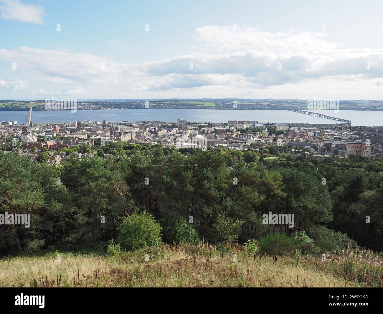 Aerial View Of Dundee Seen From The Dundee Law Hill In Dundee, UK Stock ...