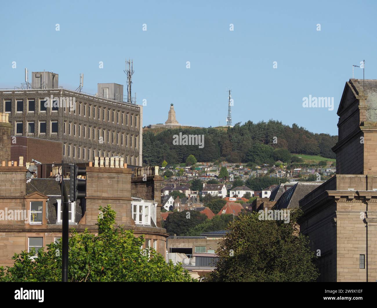 Dundee Law War Memorial On Top Of The Hill In Dundee, UK Stock Photo ...