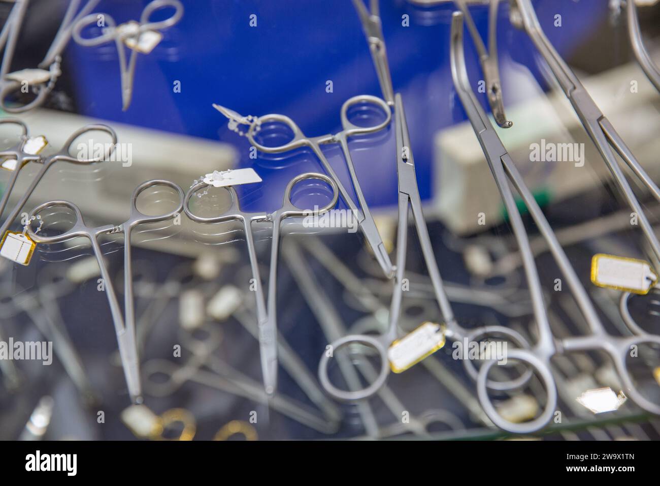 set of various surgical instruments closeup Stock Photo - Alamy