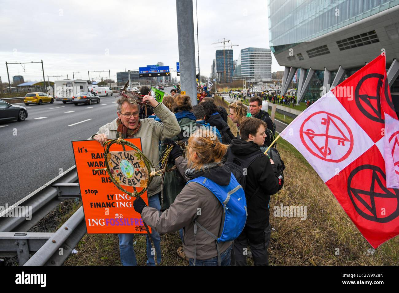 Amsterdam,The Netherlands,30th december,2023.Extinction rebellion ...
