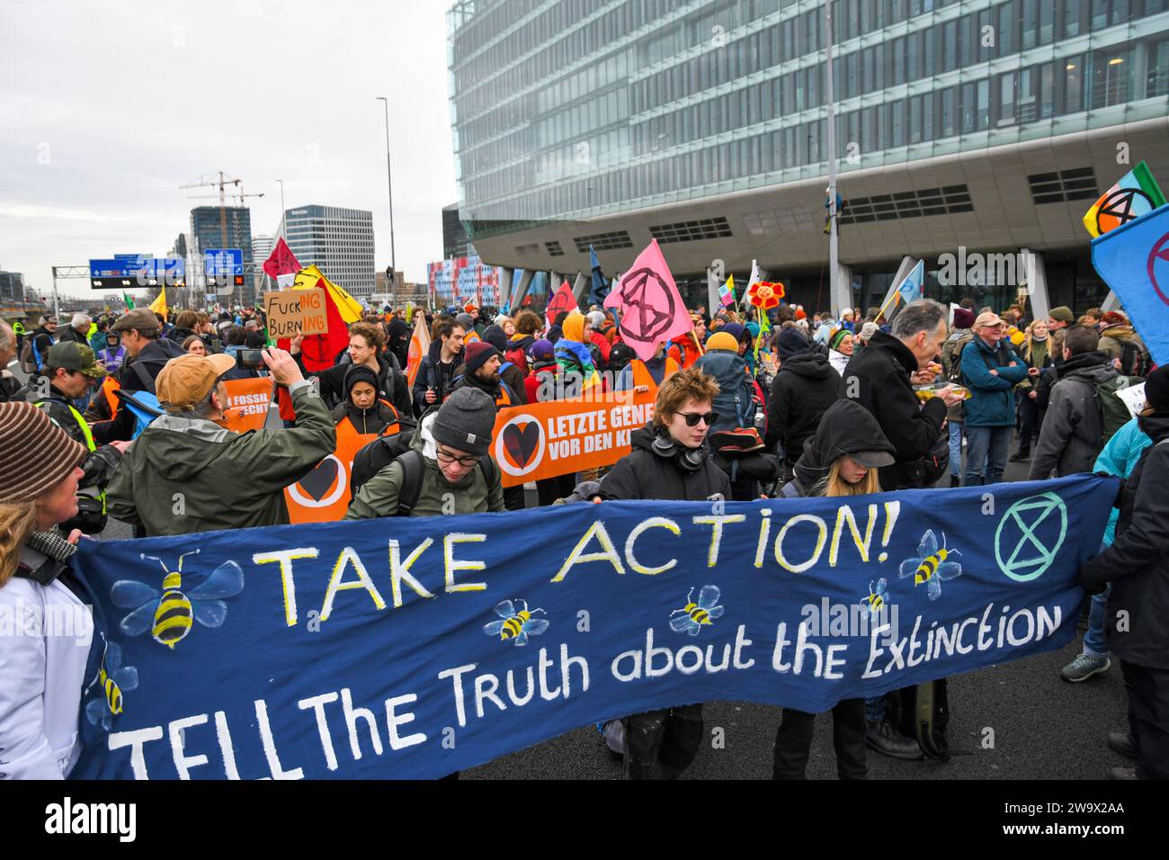 Amsterdam,The Netherlands,30th december,2023.Extinction rebellion ...