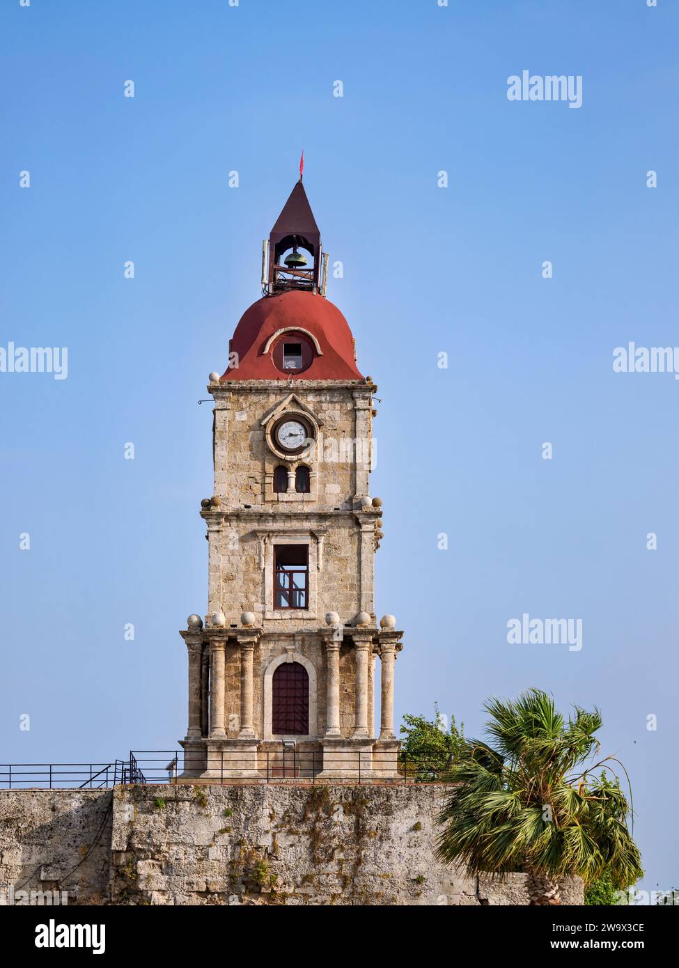 Clock Tower, Medieval Old Town, Rhodes City, Rhodes Island, Dodecanese ...