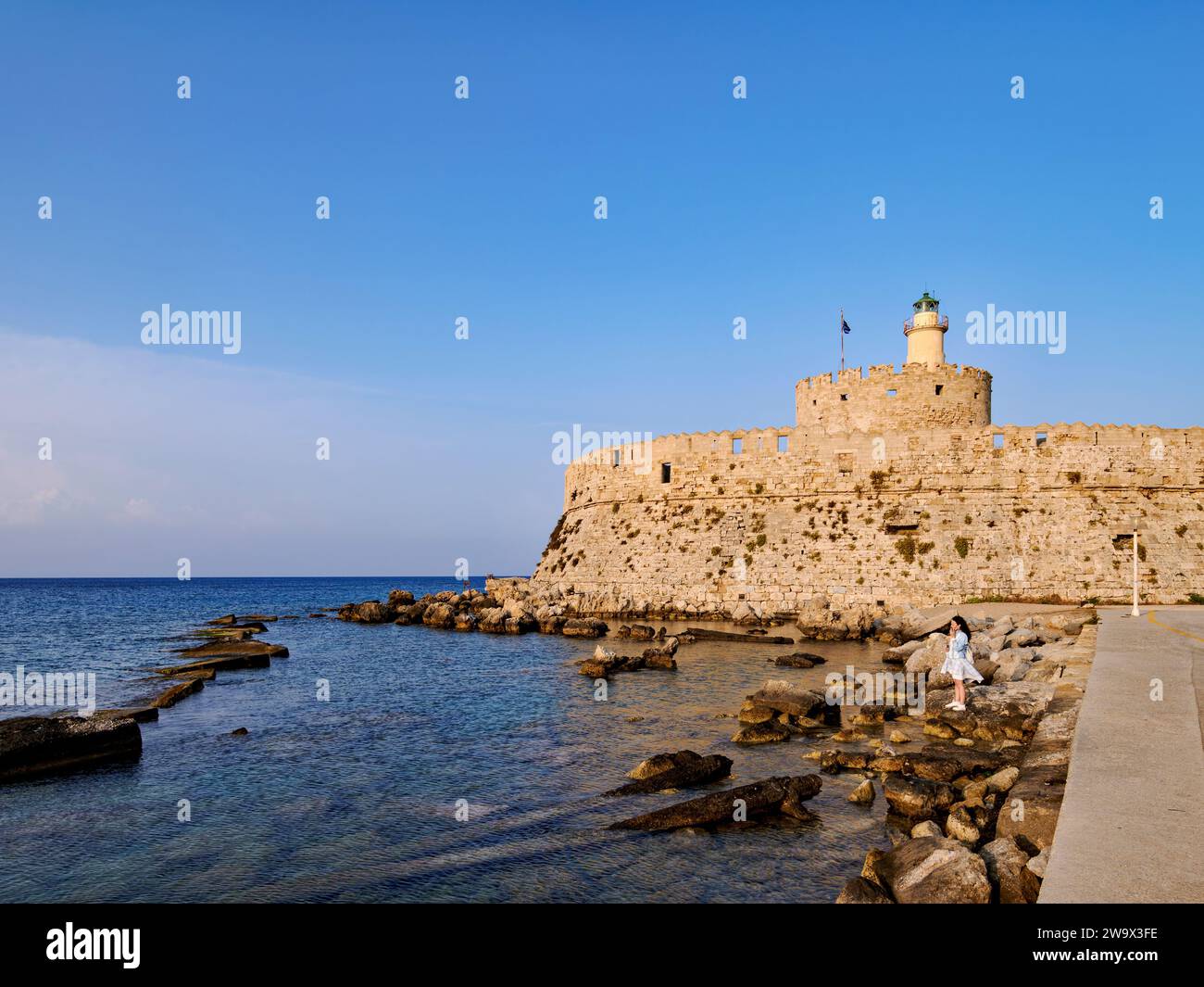 Saint Nicholas Fortress, Rhodes City, Rhodes Island, Dodecanese, Greece ...