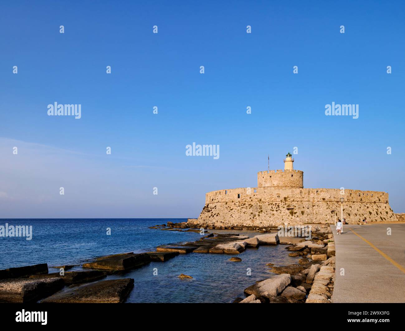 Saint Nicholas Fortress, Rhodes City, Rhodes Island, Dodecanese, Greece ...