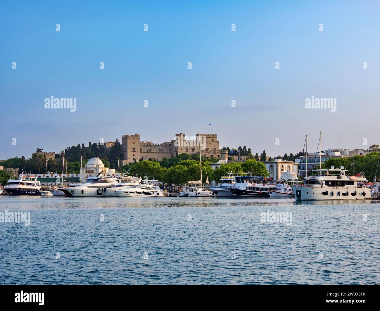 View towards the Palace of the Grand Master of the Knights of Rhodes at ...