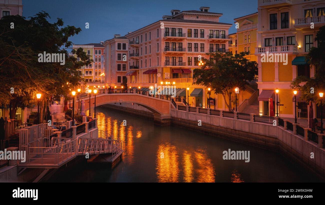 Doha, Qatar- December 12,2023 : Qanat Quartier, is a private and ...