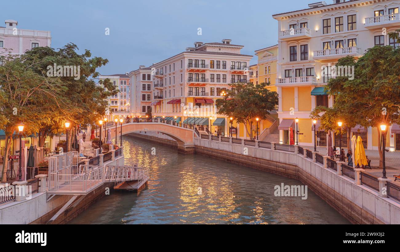 Doha, Qatar- December 12,2023 : Qanat Quartier, is a private and ...