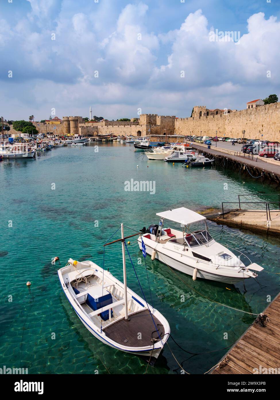 Kolona harbour rhodes hi-res stock photography and images - Alamy