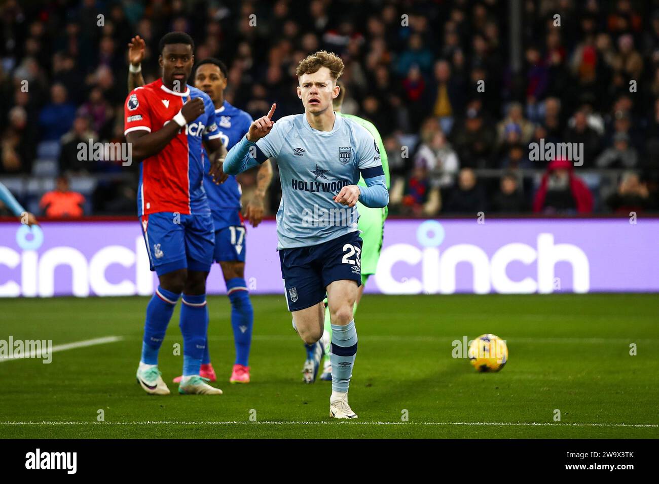 Keane Lewis-Potter of Brentford celebrates his goal during the Premier ...