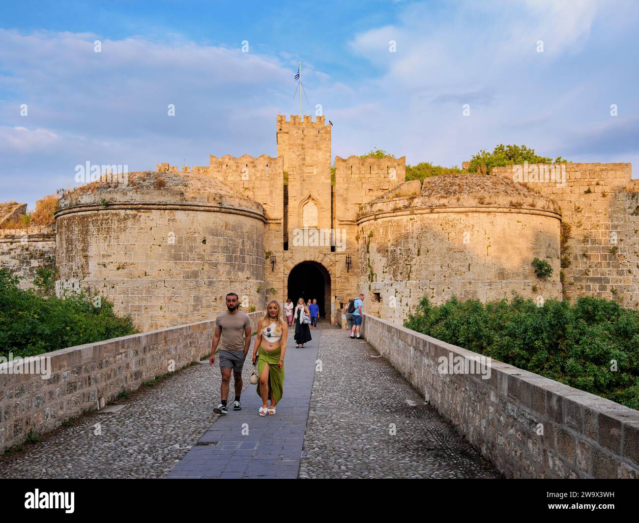 Gate d'Amboise at sunset, Medieval Old Town, Rhodes City, Rhodes Island ...