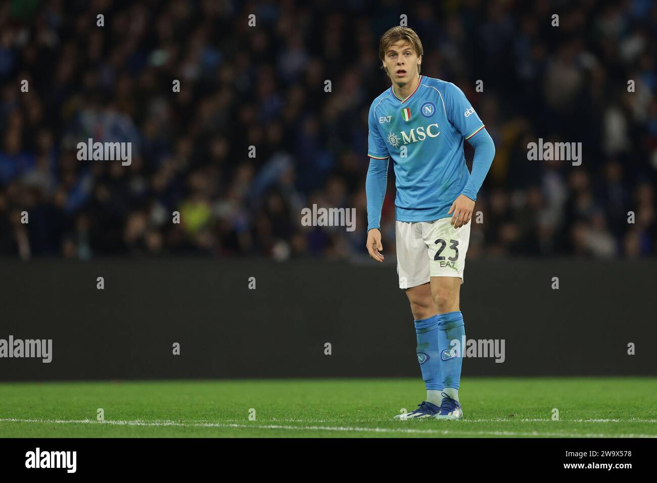 SSC Napoli’s Italian forward Alessio Zerbin looks during the Serie A ...