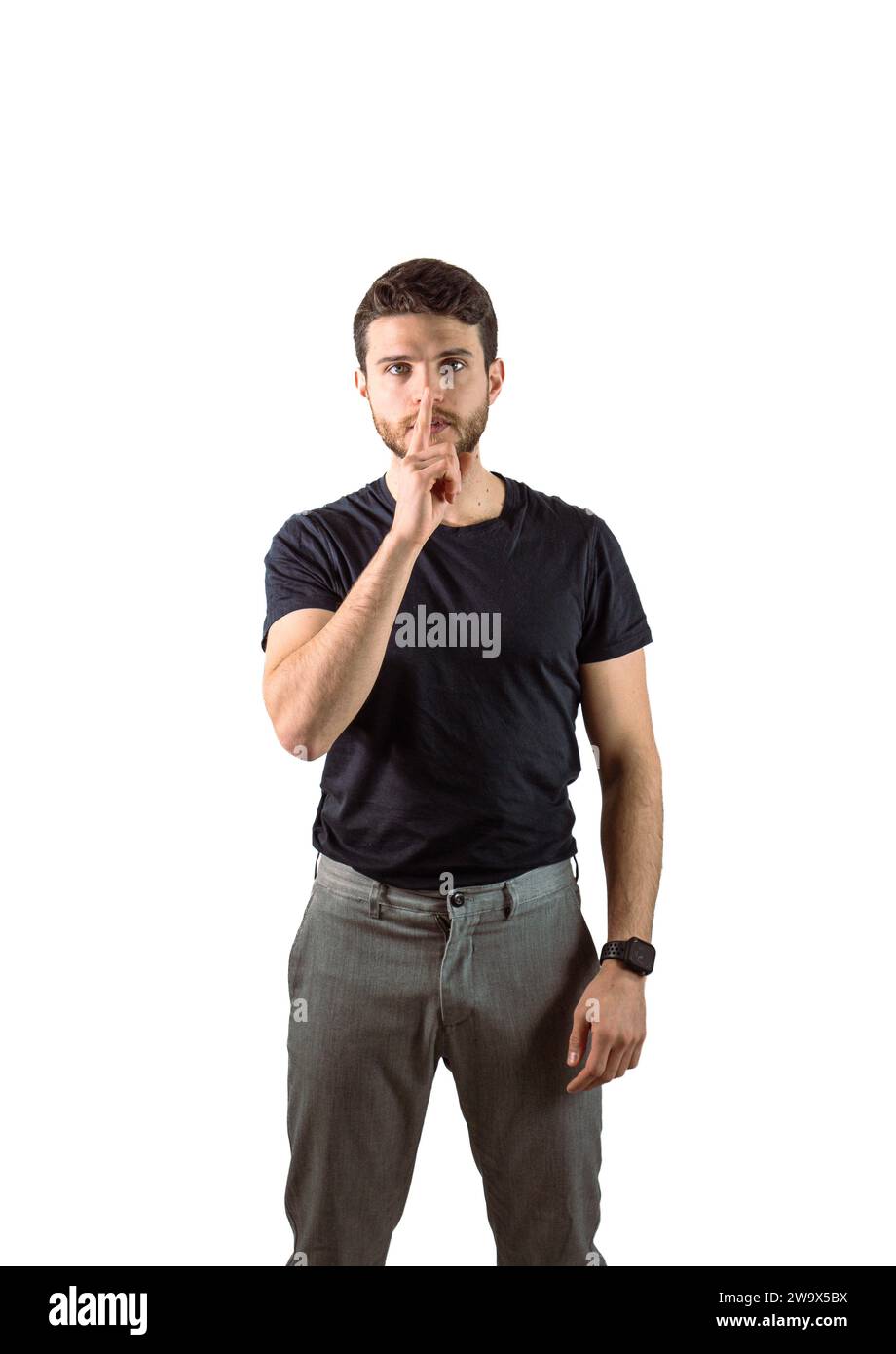 Finger on lips shhh Cut Out Stock Images & Pictures - Alamy