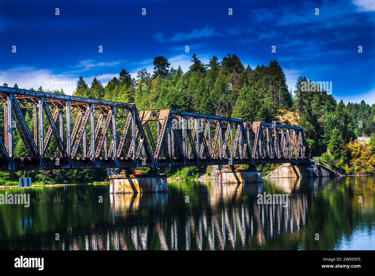 River Railroad Bridge Stock Photo - Alamy