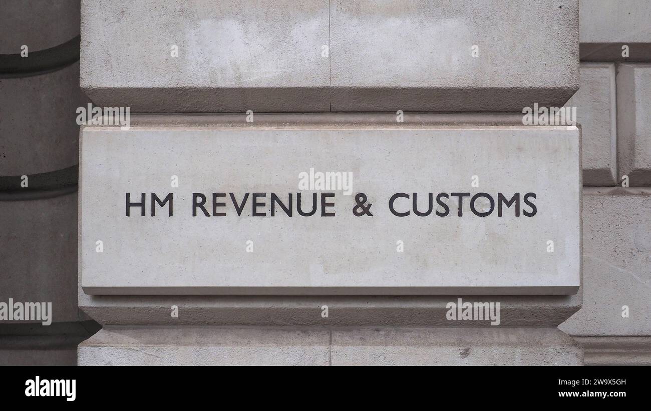 HMRC His Majesty Revenue And Customs Sign In London, UK Stock Photo - Alamy