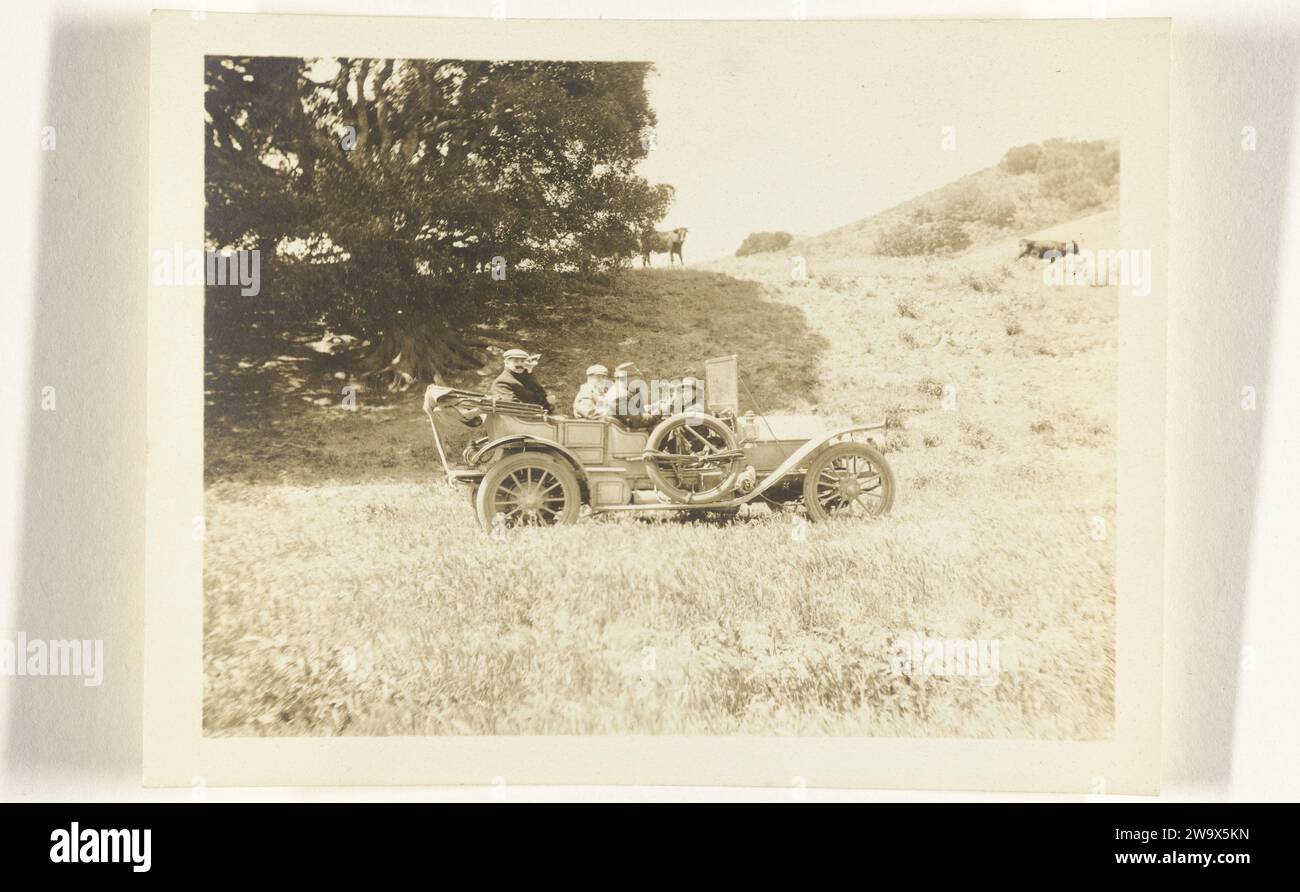 A powerful car, 1908 photograph The travel group in car during the trip ...
