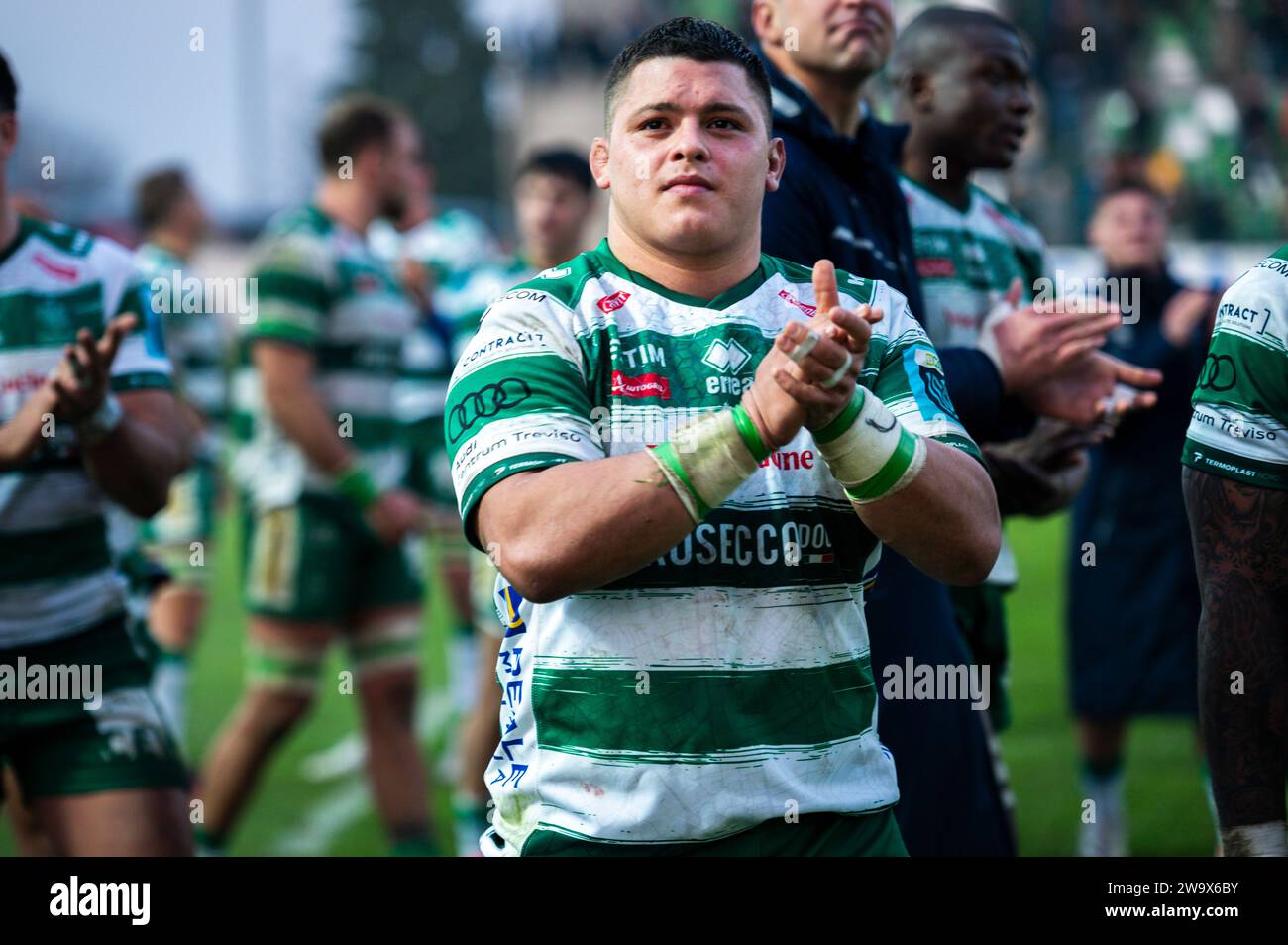 Treviso, Treviso, Italy. 30th Dec, 2023. Thomas Gallo of Benetton ...