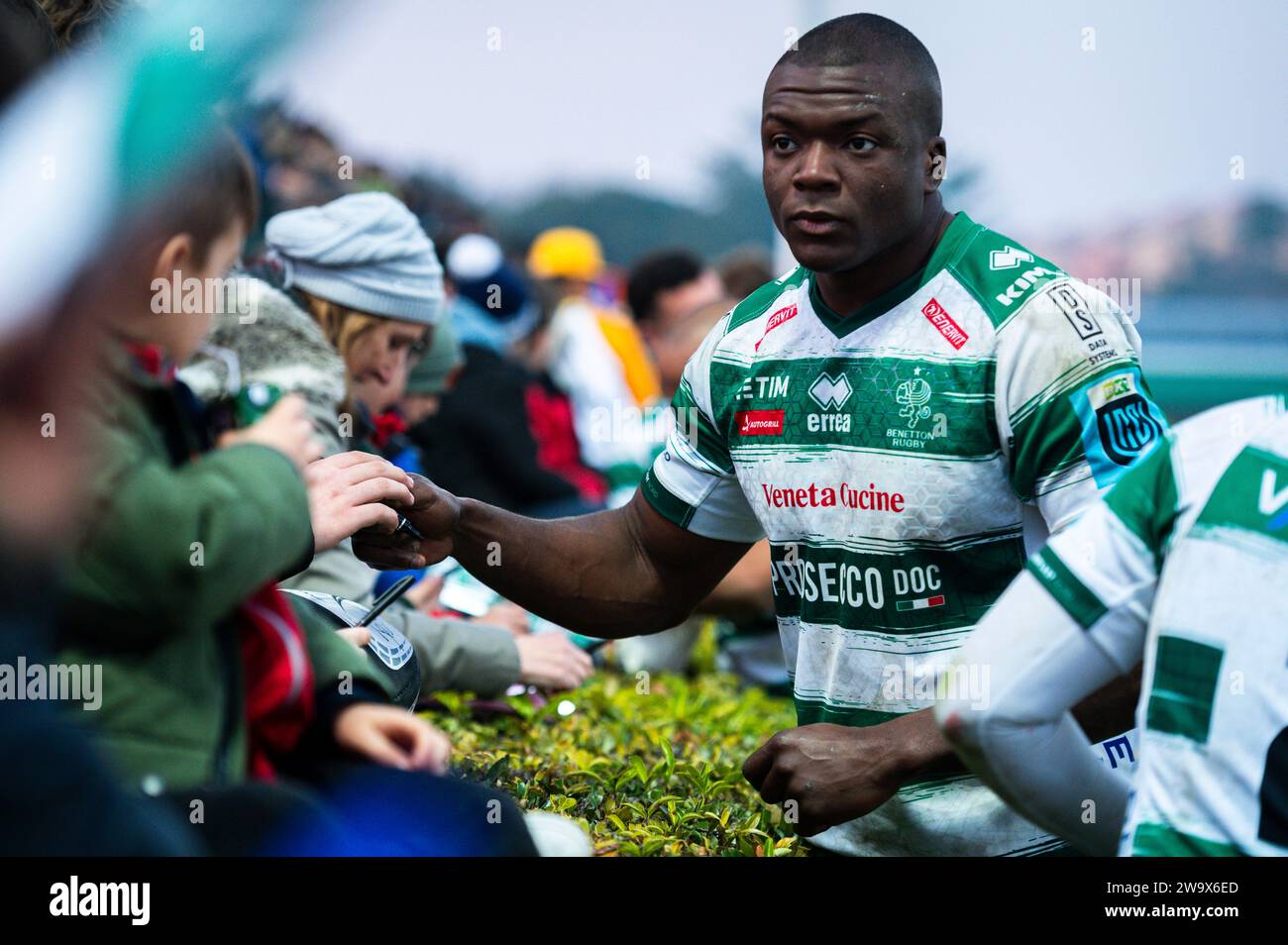 Treviso, Treviso, Italy. 30th Dec, 2023. Alessandro Izekor of Benetton ...