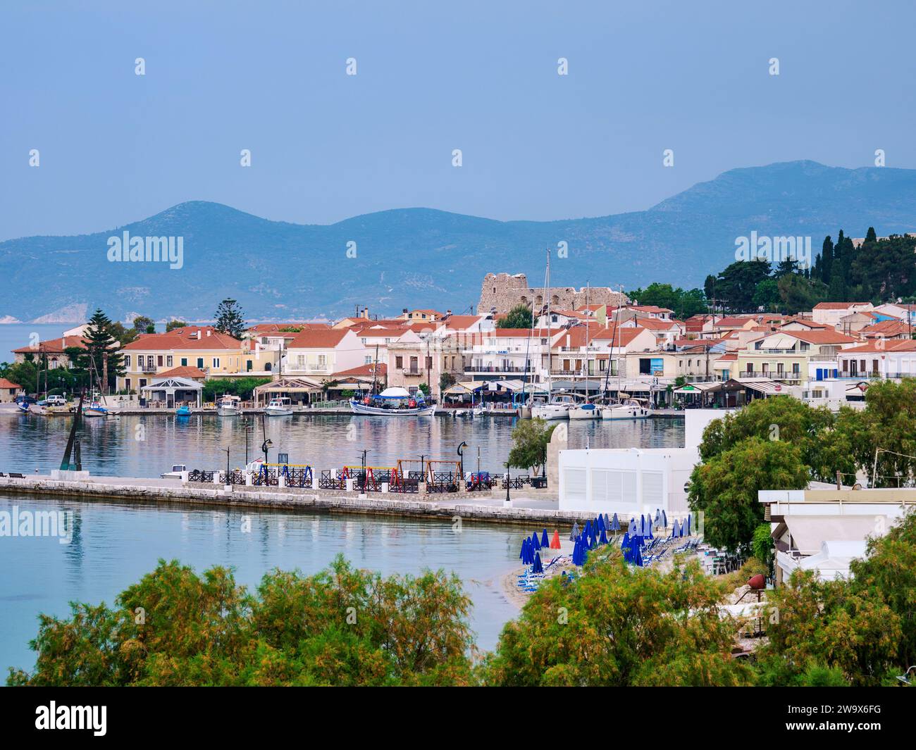 Port of Pythagoreio, elevated view, Samos Island, North Aegean, Greece ...