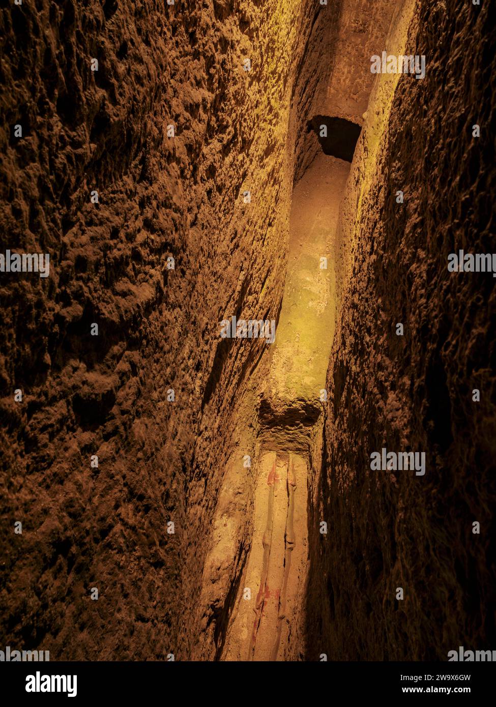 Aqueduct at Tunnel of Eupalinos, Mount Kastro, Pythagoreio, Samos ...