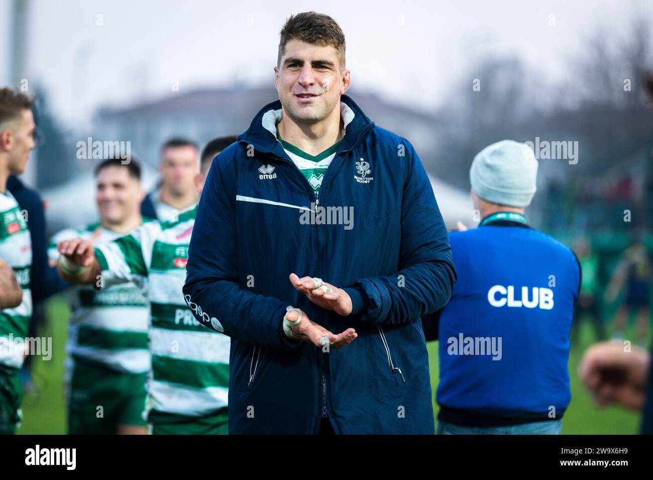 Treviso, Treviso, Italy. 30th Dec, 2023. Eli Snyman of Benetton Treviso ...