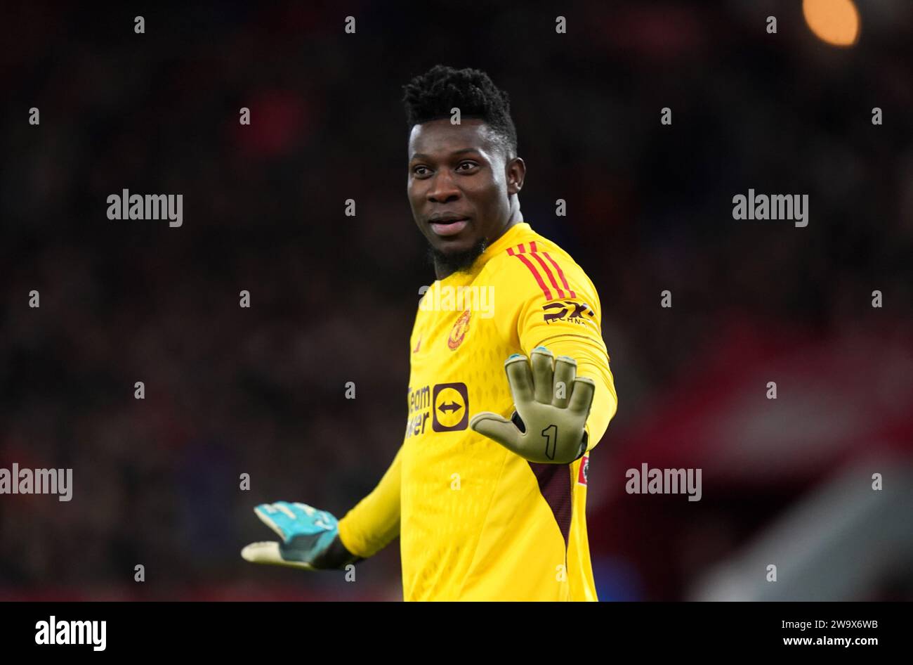 Manchester United goalkeeper Andre Onana during the Premier League ...