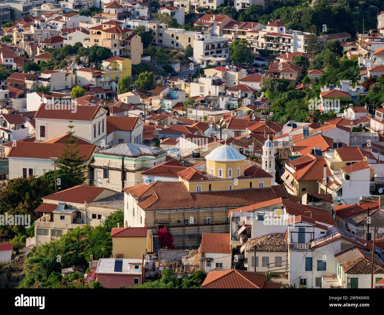 Ano Vathy, elevated view, Samos Town, Samos Island, North Aegean ...
