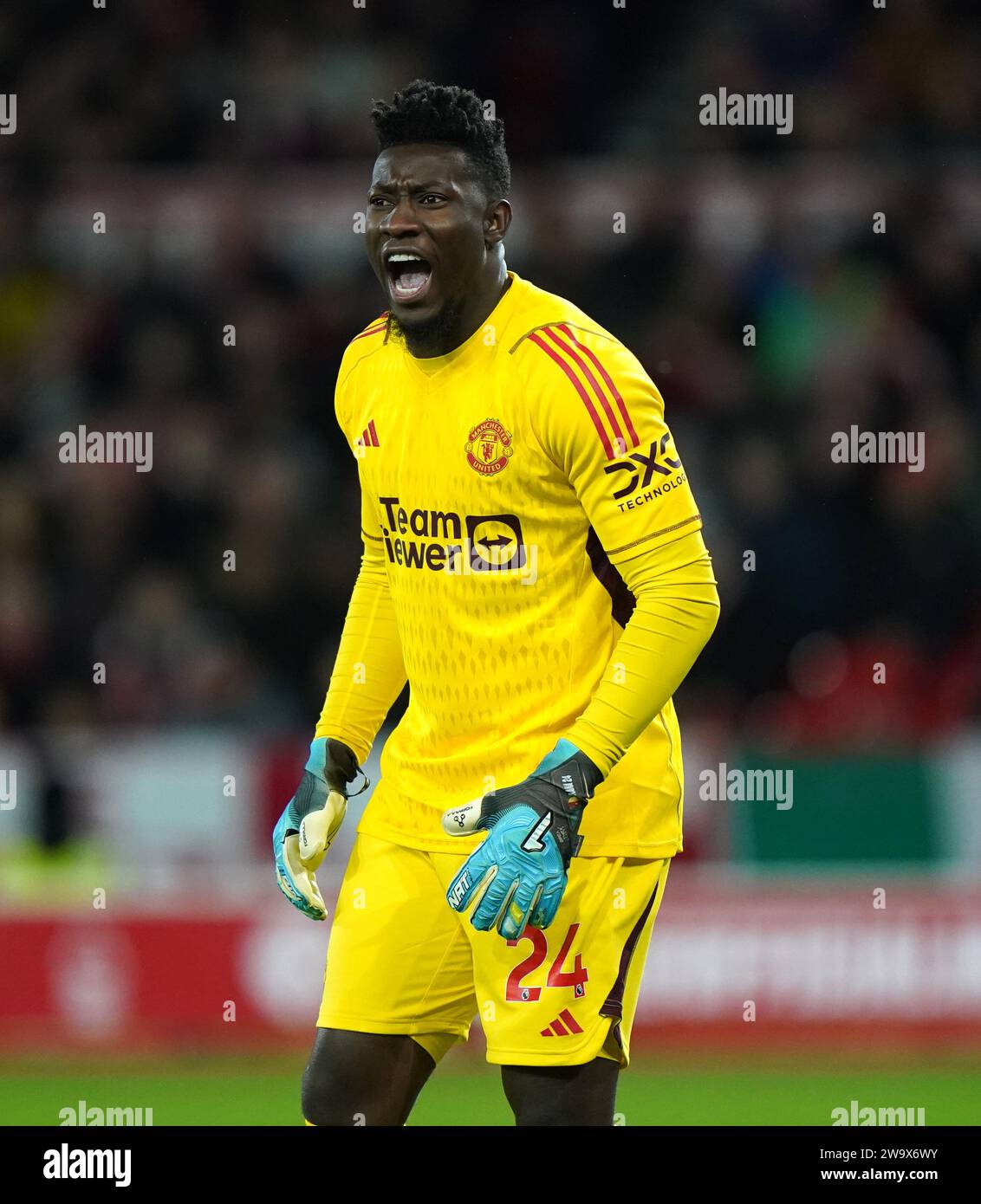 Manchester United goalkeeper Andre Onana during the Premier League ...