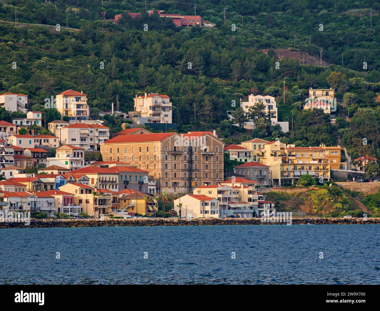 Waterfront of Samos Town, Samos Island, North Aegean, Greece Stock ...