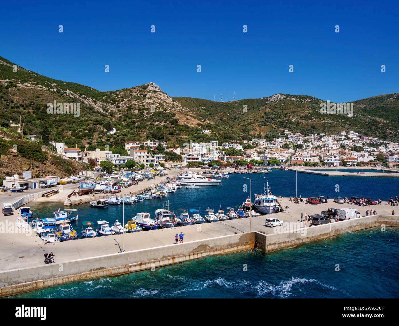 Port in Fournoi, Fournoi Island, North Aegean, Greece Stock Photo - Alamy