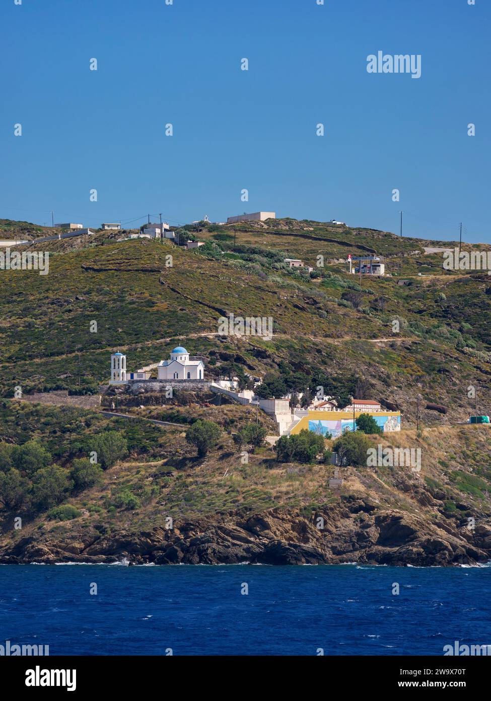 View towards the Agia Triada Church, Fournoi, Fournoi Island, North ...