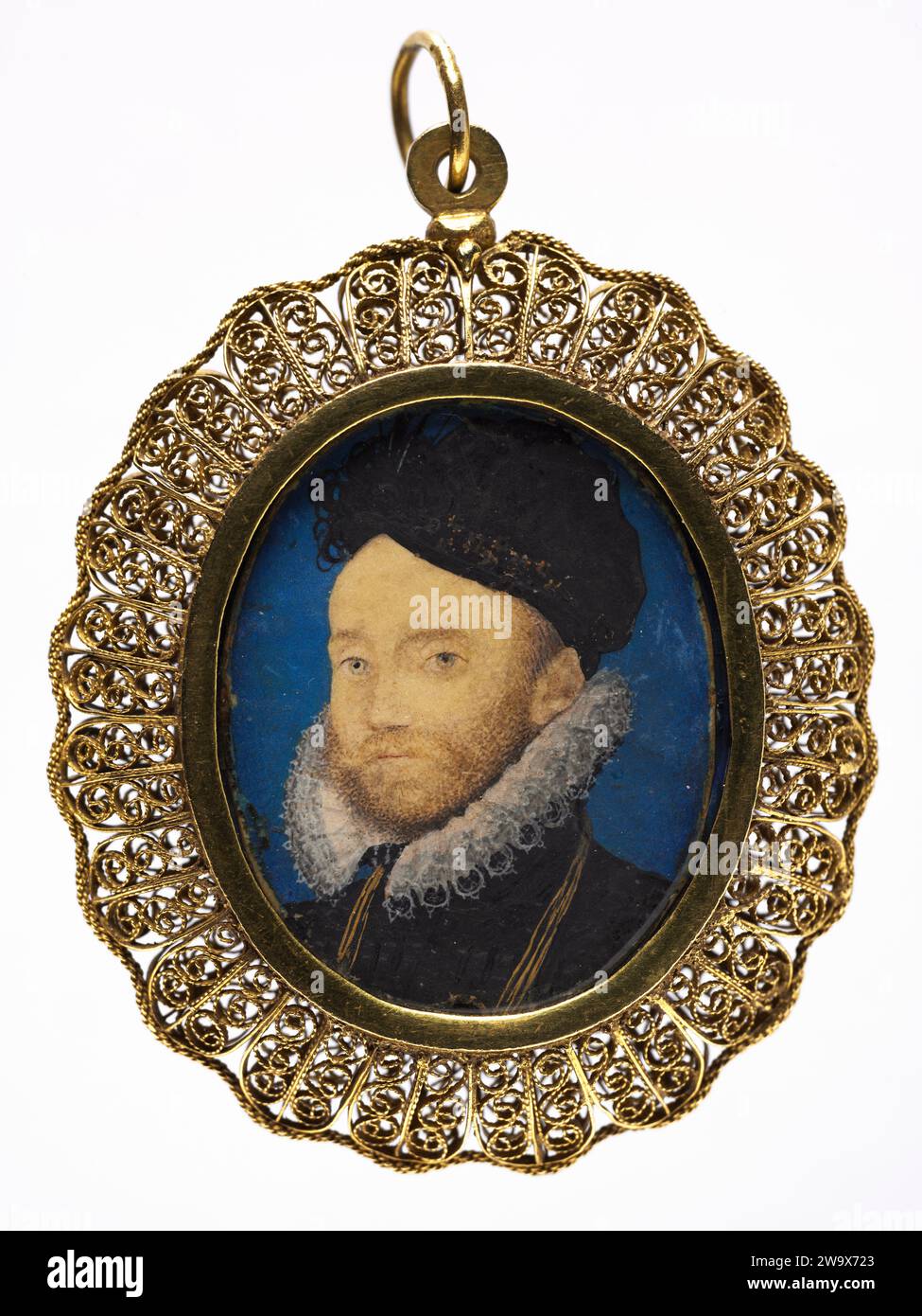Portrait of a Man. Nicholas Hilliard. 1590s Stock Photo - Alamy